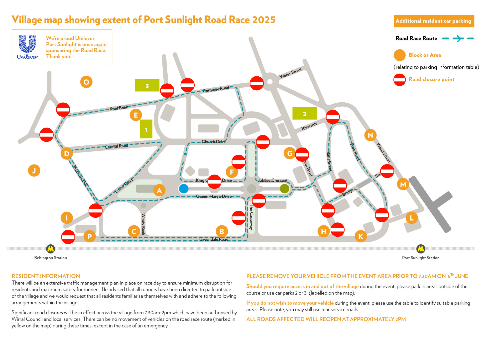 Essential resident and visitor information about the Port Sunlight Road ...